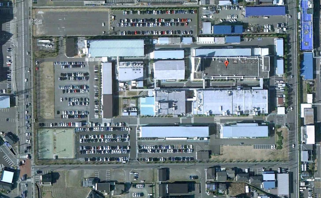 Satellite images of Nikon Sendai plant before and after the earthquake ...