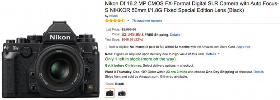 Here is the first big price drop on the Nikon Df camera kit in the US ...