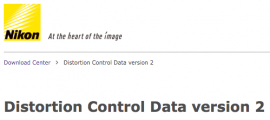 Nikon Distortion Control Data version 2.013 released - Nikon Rumors