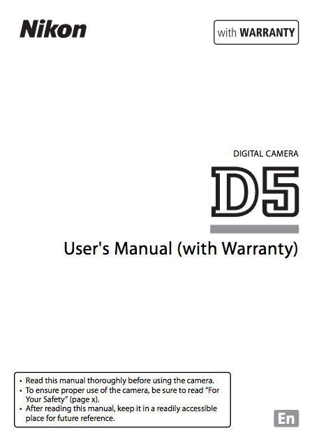Nikon D5 manual, NEF Codec now available for download, first D5 sold in ...