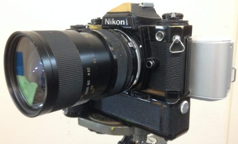 Using a Sony NEX as a digital back for a Nikon FE film SLR camera ...