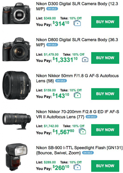 Today only: 10% off all Nikon gear at KEH (coupon included) - Nikon Rumors
