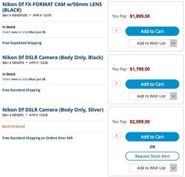 First Nikon Df camera price drop? - Nikon Rumors