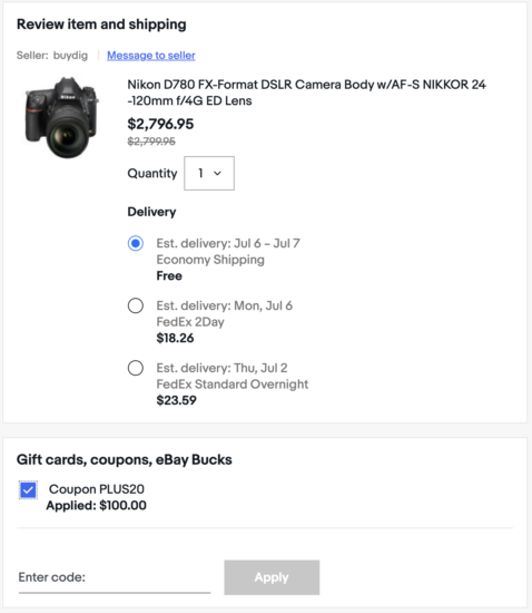 Get up to $100 off select Nikon gear at eBay (Nikon Z6, Z7, D780, D7500 ...