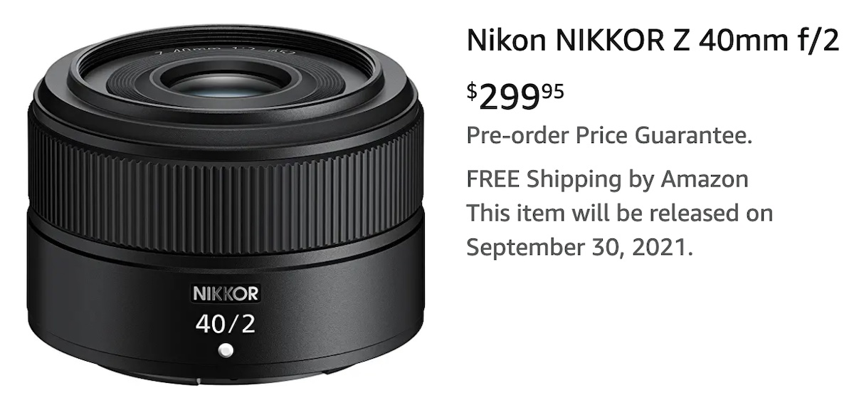 Nikon NIKKOR Z 40mm f/2 lens shipping date - Nikon Rumors