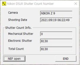 New Nikon Shutter Count Software v3.0 released with Z9 support (free ...