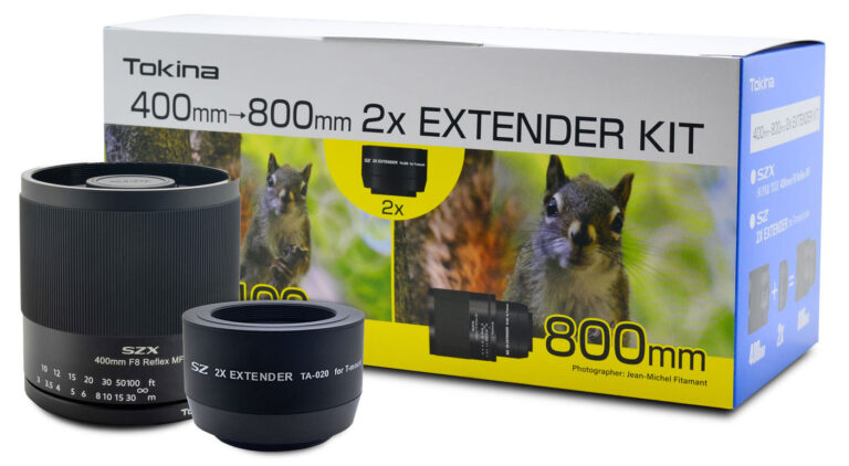 New: Tokina SZX 400mm f/8 super tele reflex lens and 2x extender kit for Nikon F and Z mounts ...