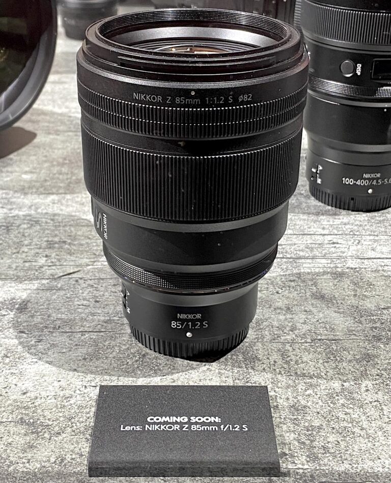 Nikon NIKKOR Z 85mm f/1.2 S lens size comparison - Nikon Rumors