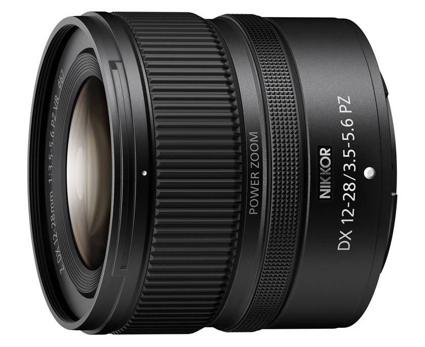 The Nikon NIKKOR Z DX 12-28mm f/3.5-5.6 PZ VR lens with built-in power ...