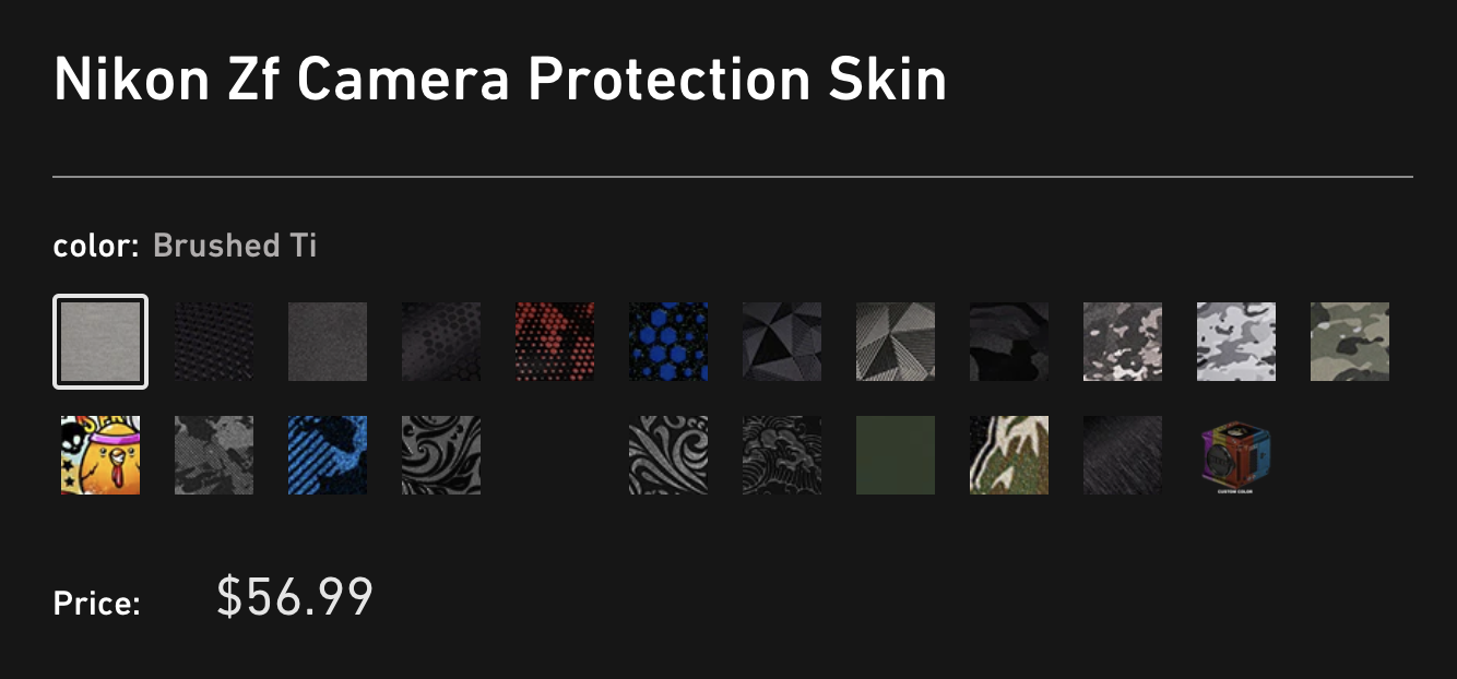 Alphagvrd camera skins for Nikon Zf cameras now available - Nikon Rumors