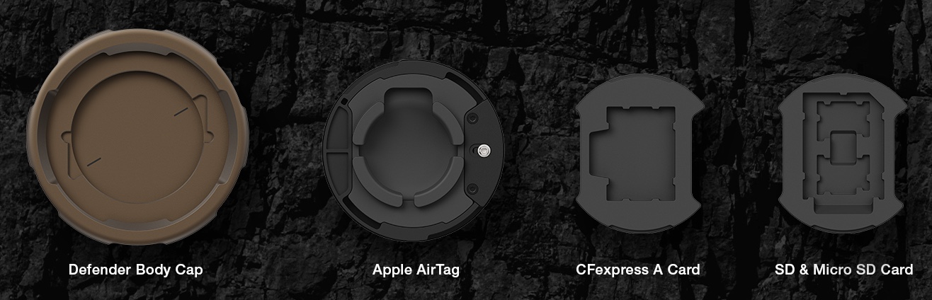 New: PolarPro Defender camera body caps with a hidden AirTag/memory ...