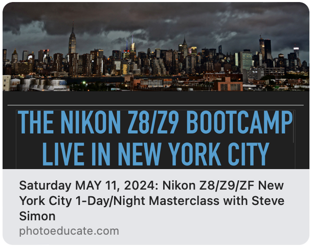 Upcoming Nikon Z8/Z9/ZF classes by Steve Simon - Nikon Rumors