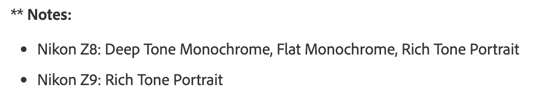 Adobe now supports Nikon Z8/Z9 camera matching profiles – Seriously ...