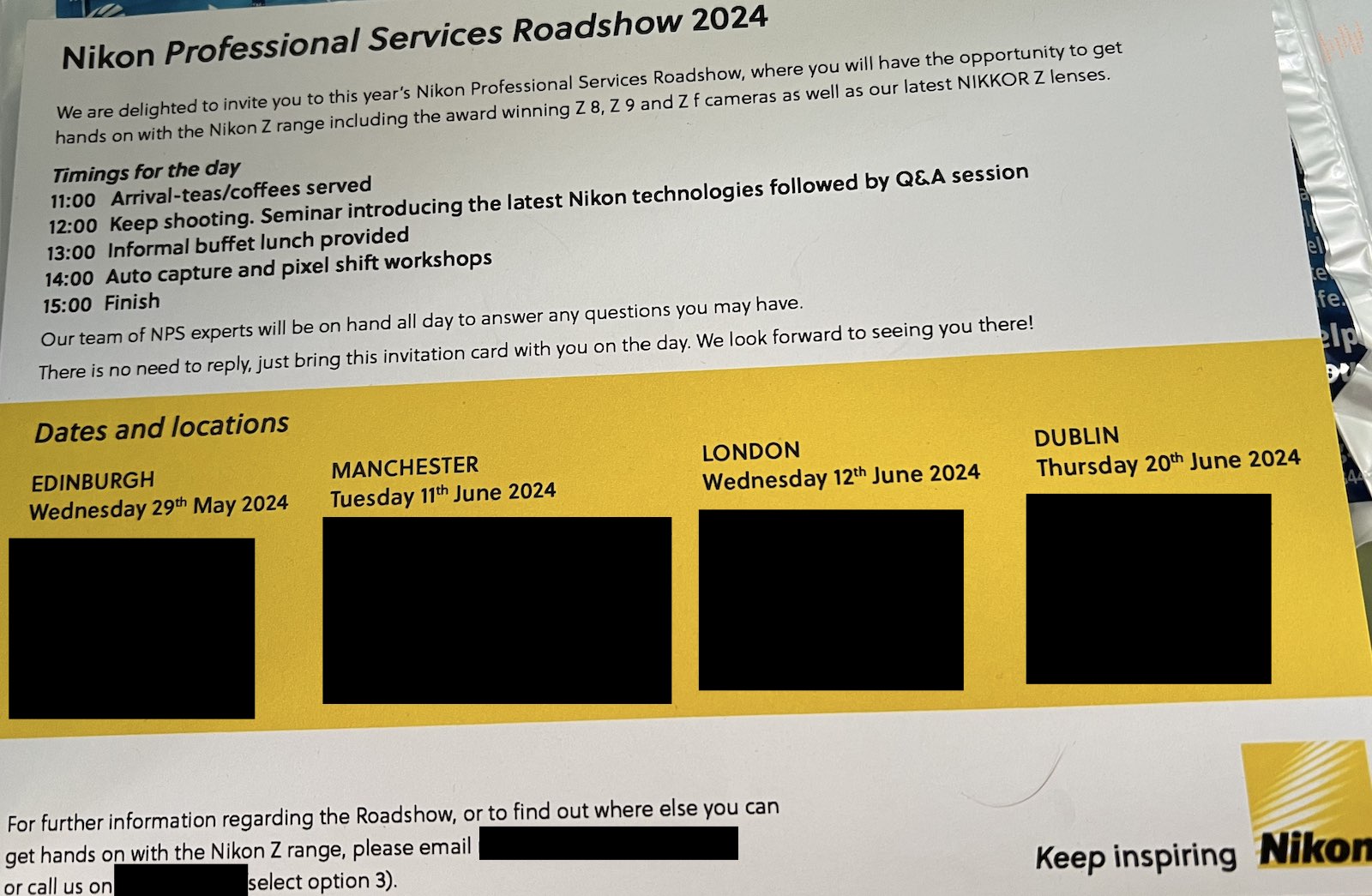 Nikon UK Professional Services Roadshow 2024 scheduled for June (to ...
