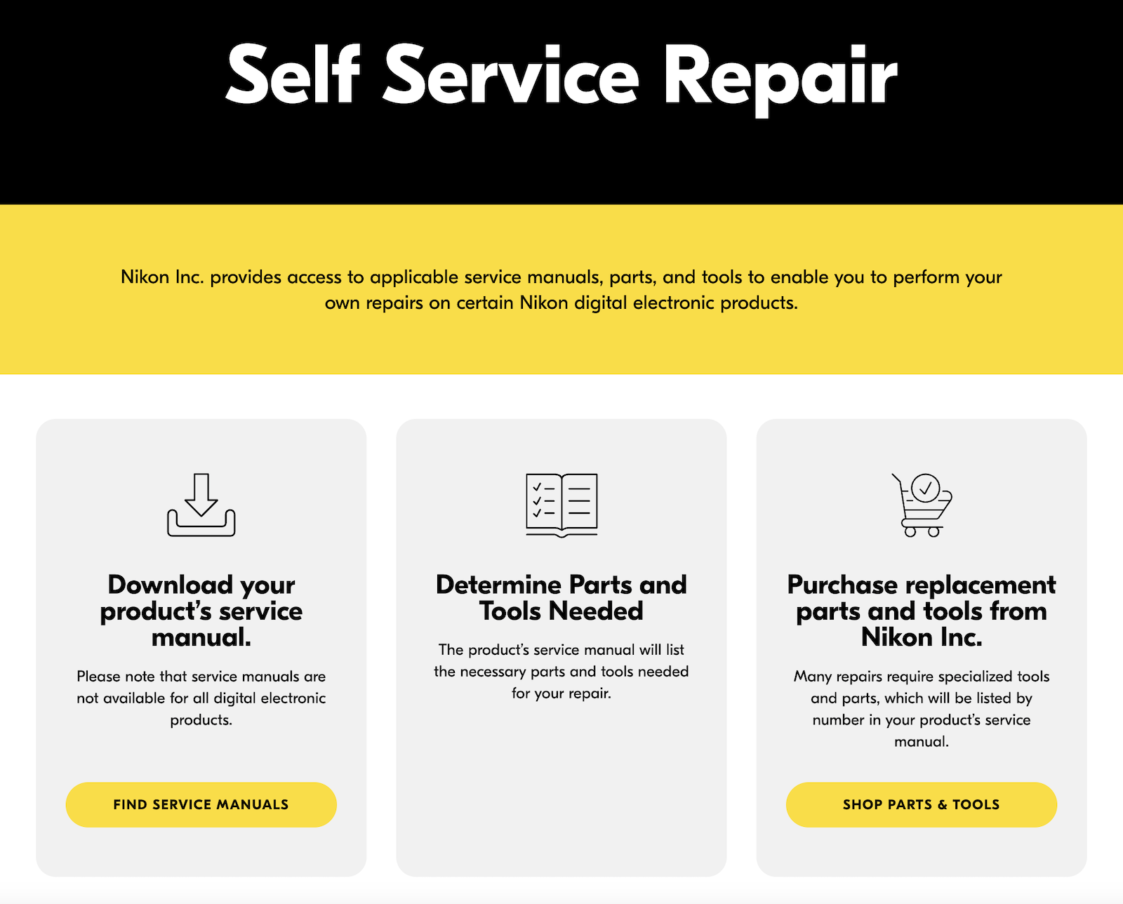 Nikon launched a dedicated "Self Service Repair" website - Nikon Rumors