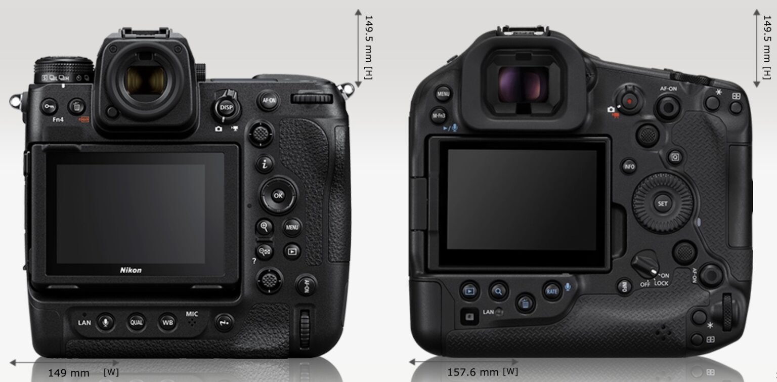 Nikon Z9 vs. Canon R1 specifications comparison: what do you think ...