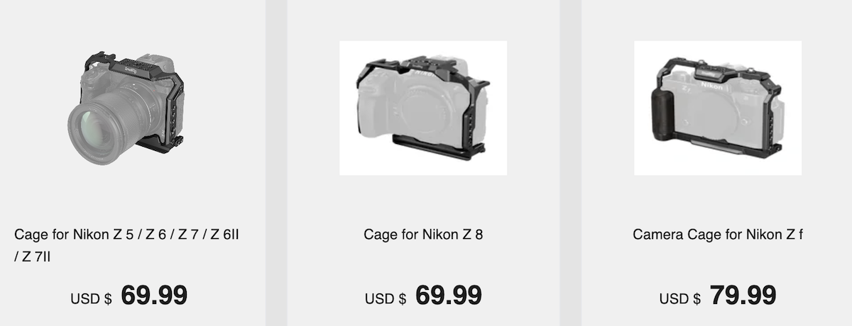You can now order colored SmallRig camera cages for Nikon cameras ...