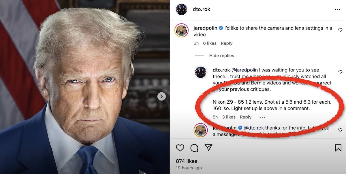 President Donald Trump's official portrait was taken with a Nikon Z9 ...