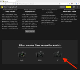 Nikon USA confirms Imaging Cloud compatibility for additional camera ...