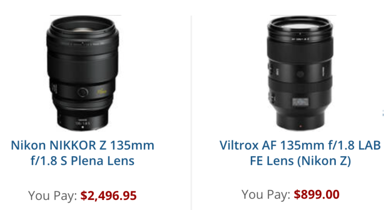 Comparing the Nikon Nikkor Z 135mm f/1.8 S Plena lens with the new ...