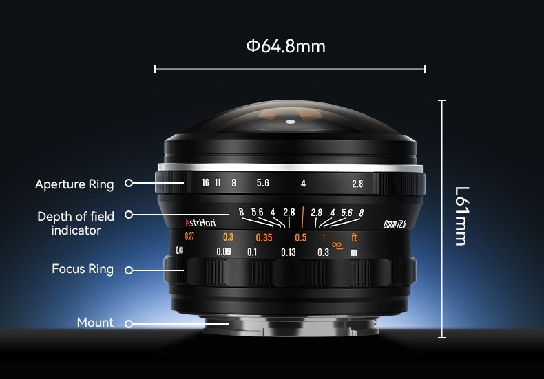 New AstrHori 6mm f/2.8 full-frame circular fisheye lens for Nikon Z ...