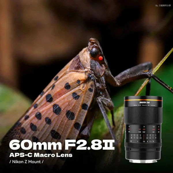 New Brightin Star MF 60mm f/2.8 2X Macro APS-C lens for Nikon Z-mount ...